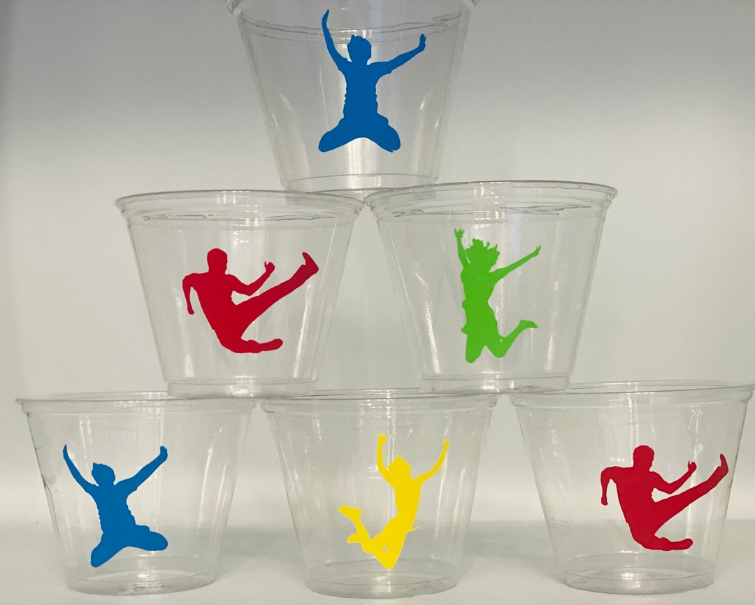 Jump Snack Cups, Jump House Party Cups, Jump Birthday Party, Jump Party ...