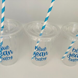 Blue Jean Baby Shower, Denim Party Cups, Blue Jean Party Cups ...