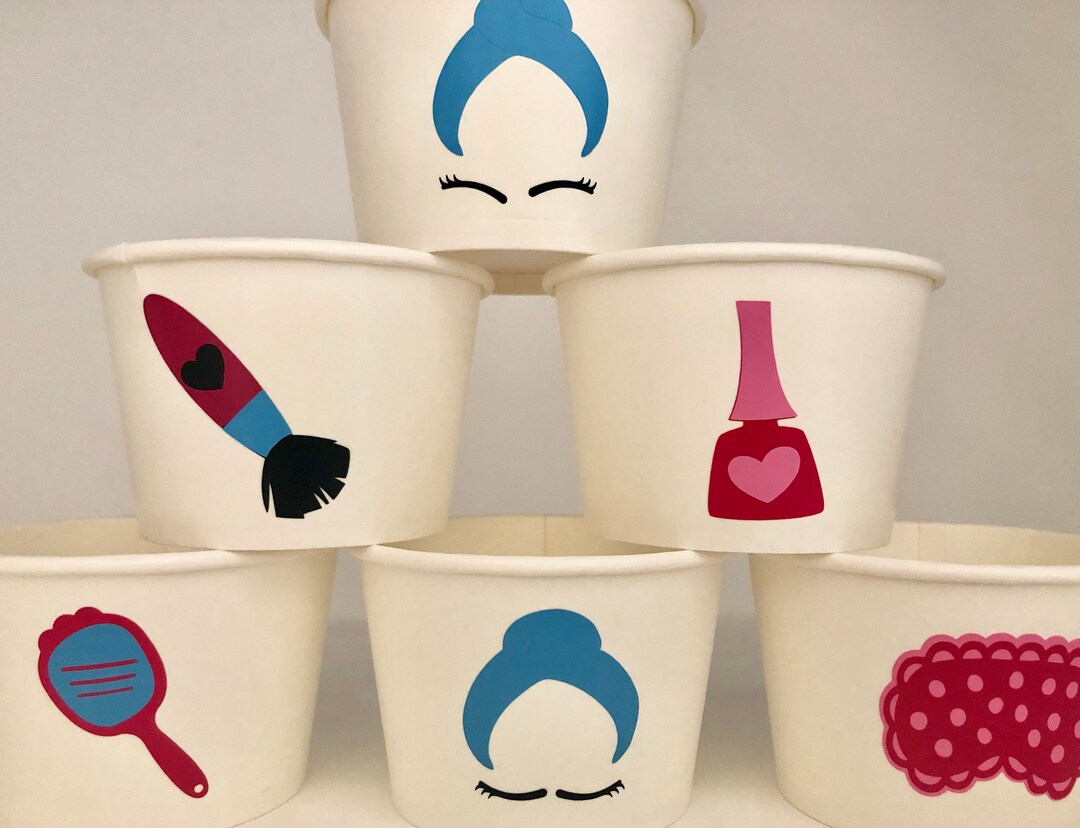Spa Party Snack Cups, Spa Birthday Party Snack Cups, Girls Night Out ...