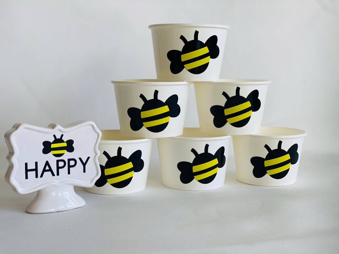 Bee Party Snack Cups, Bee Birthday Snack Cups, Bumbleebee Party, Bee ...
