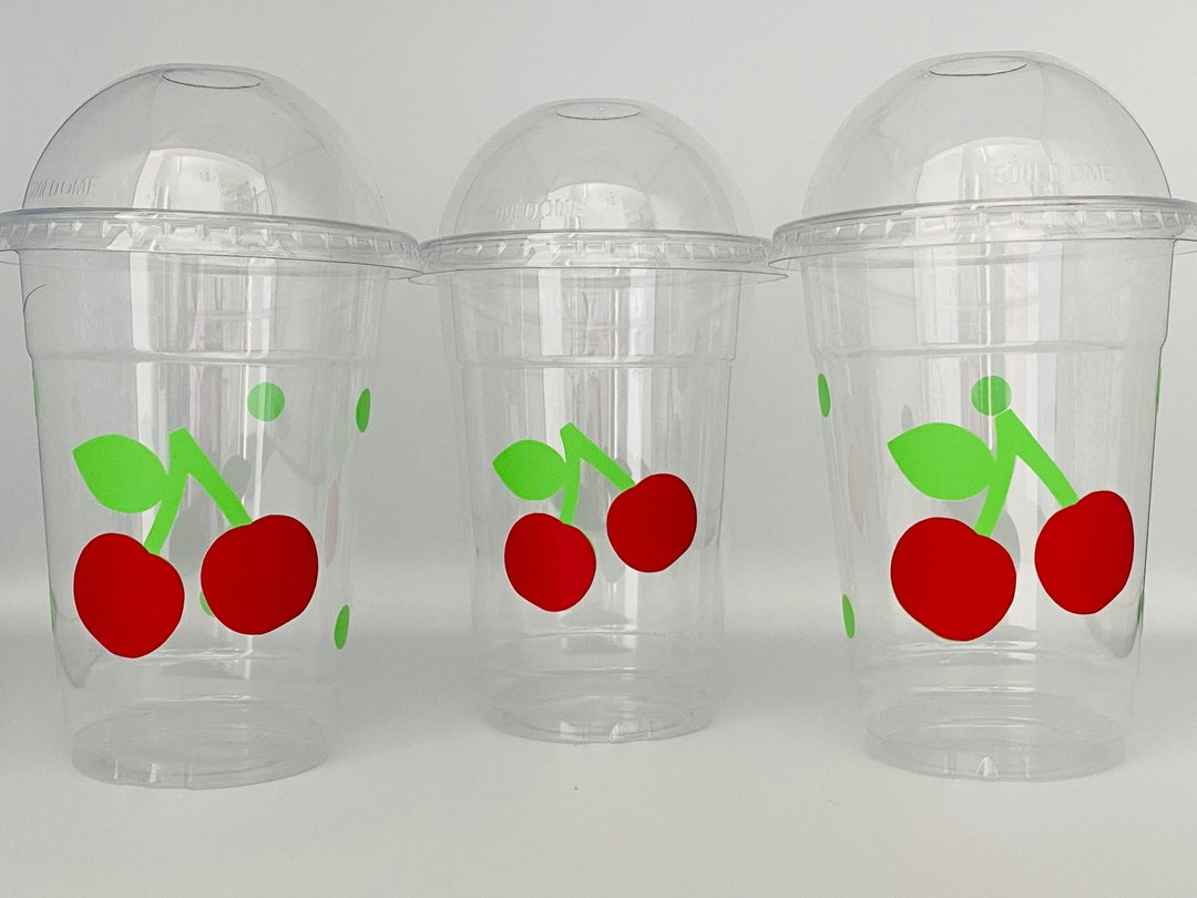 Cherry Party Cups Cherry Birthday Cups Cherry Baby Shower - Etsy