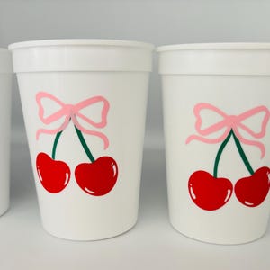 Cherry Party Cups, Cherry Birthday Cups, Cherry Baby Shower Cups ...