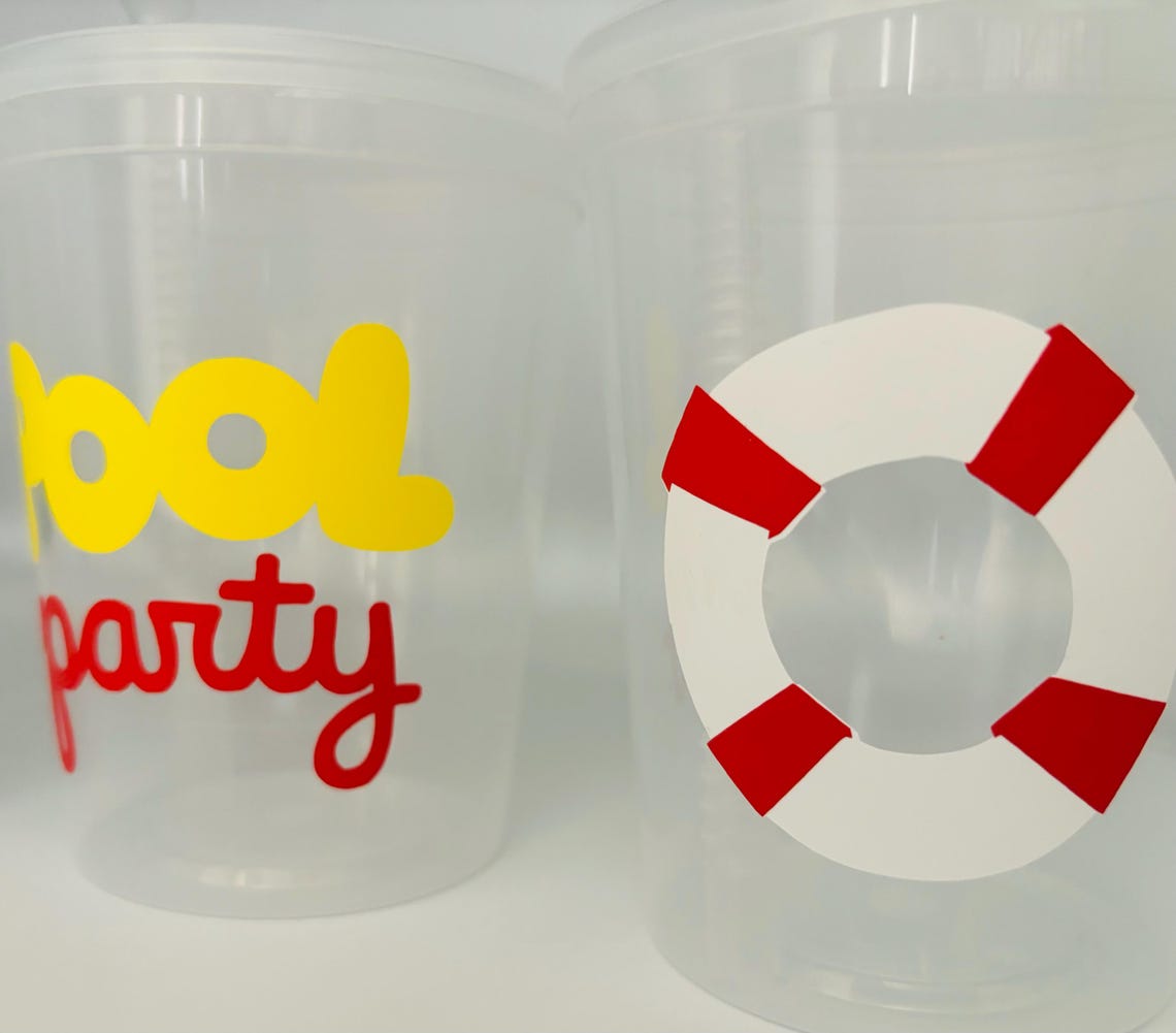Pool Party Cups, Swimming Party Cups, Summer Party Cups, Pool Birthday ...