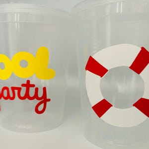 Pool Party Cups, Swimming Party Cups, Summer Party Cups, Pool Birthday ...