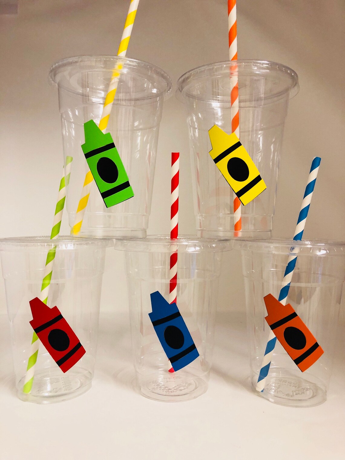 Crayon Party Cups Art Party Cups Artist Party Crayon - Etsy