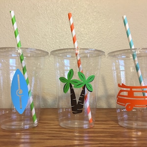 Surfing Party Cups Surfer Party Cups Surf Party Beach Party - Etsy