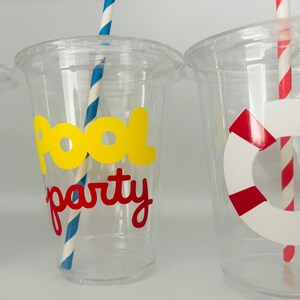 Pool Party Cups, Swimming Party Cups, Summer Party Cups, Pool Birthday ...