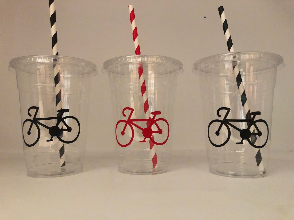 Bike Party Cups Bicycle Party Cups Bike Birthday Party Cups - Etsy