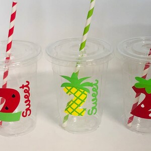 Two Sweet Party Cups, Two Sweet Birthday Party, Tutti Frutti Party Cups ...