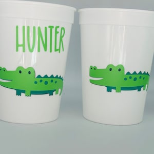 Alligator Party Cups, Alligator Birthday Party Cups, Alligator Baby ...