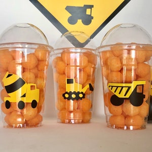 Construction Party Cups, Construction Birthday Party Cups, Construction ...
