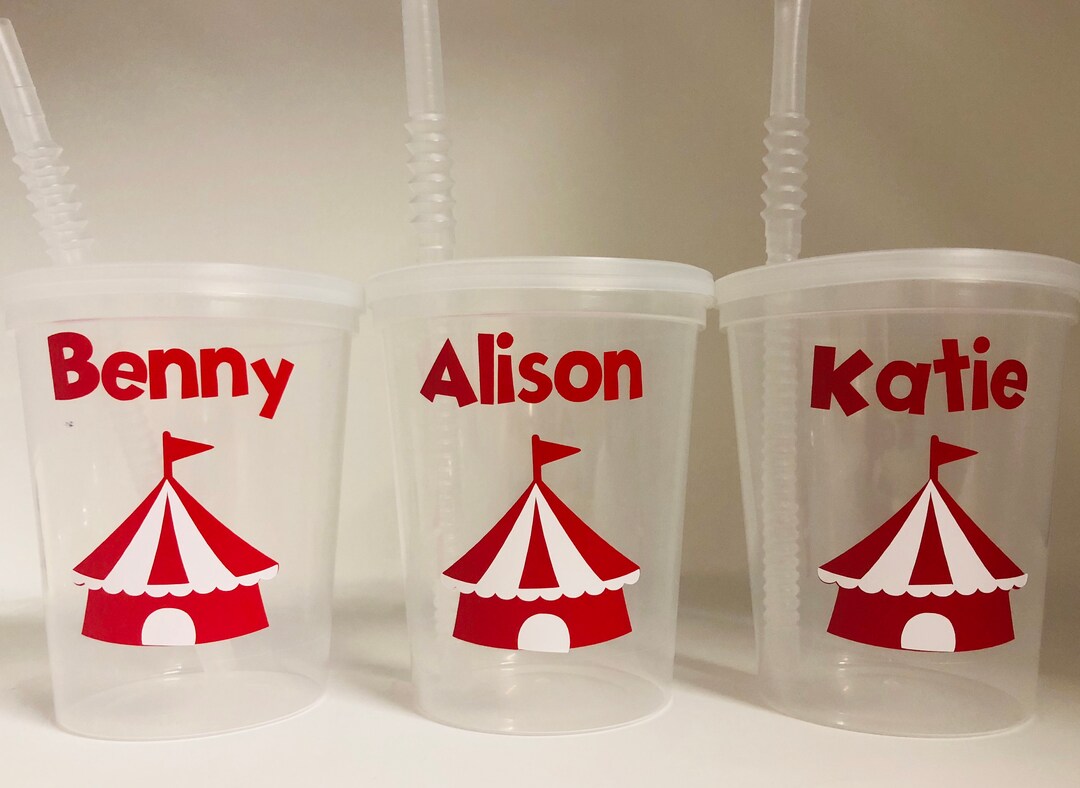 Circus Party Favors, Circus Party Cups, Reusable Circus Party Cups ...