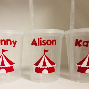 Circus Party Favors, Circus Party Cups, Reusable Circus Party Cups ...