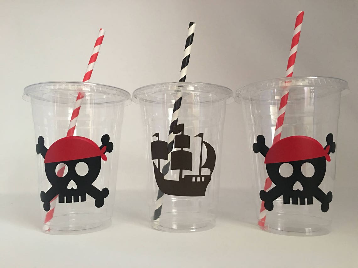 Pirate Party Cups Pirate Birthday Cups Pirate Baby Shower - Etsy