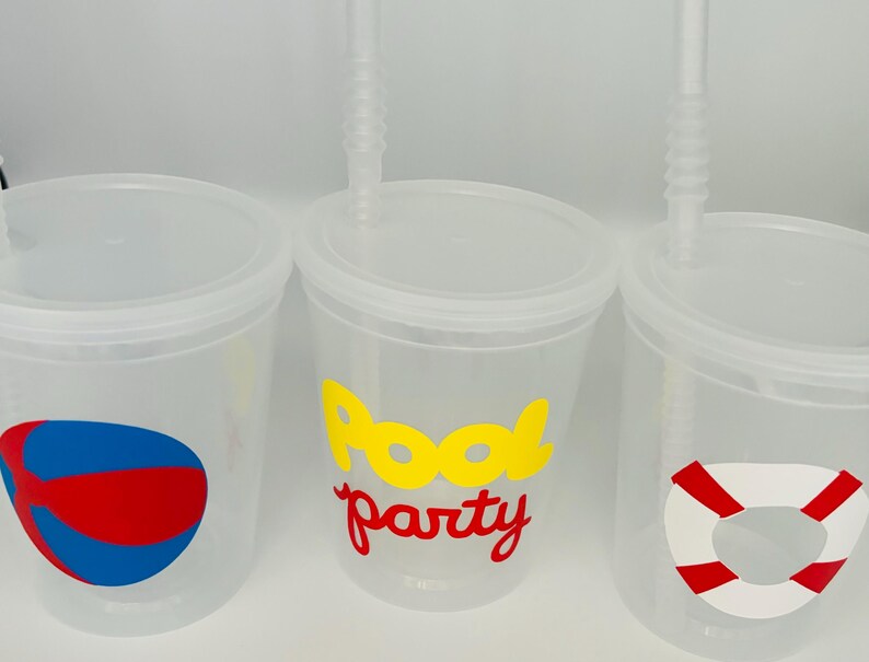 Pool Party Cups, Swimming Party Cups, Summer Party Cups, Pool Birthday ...