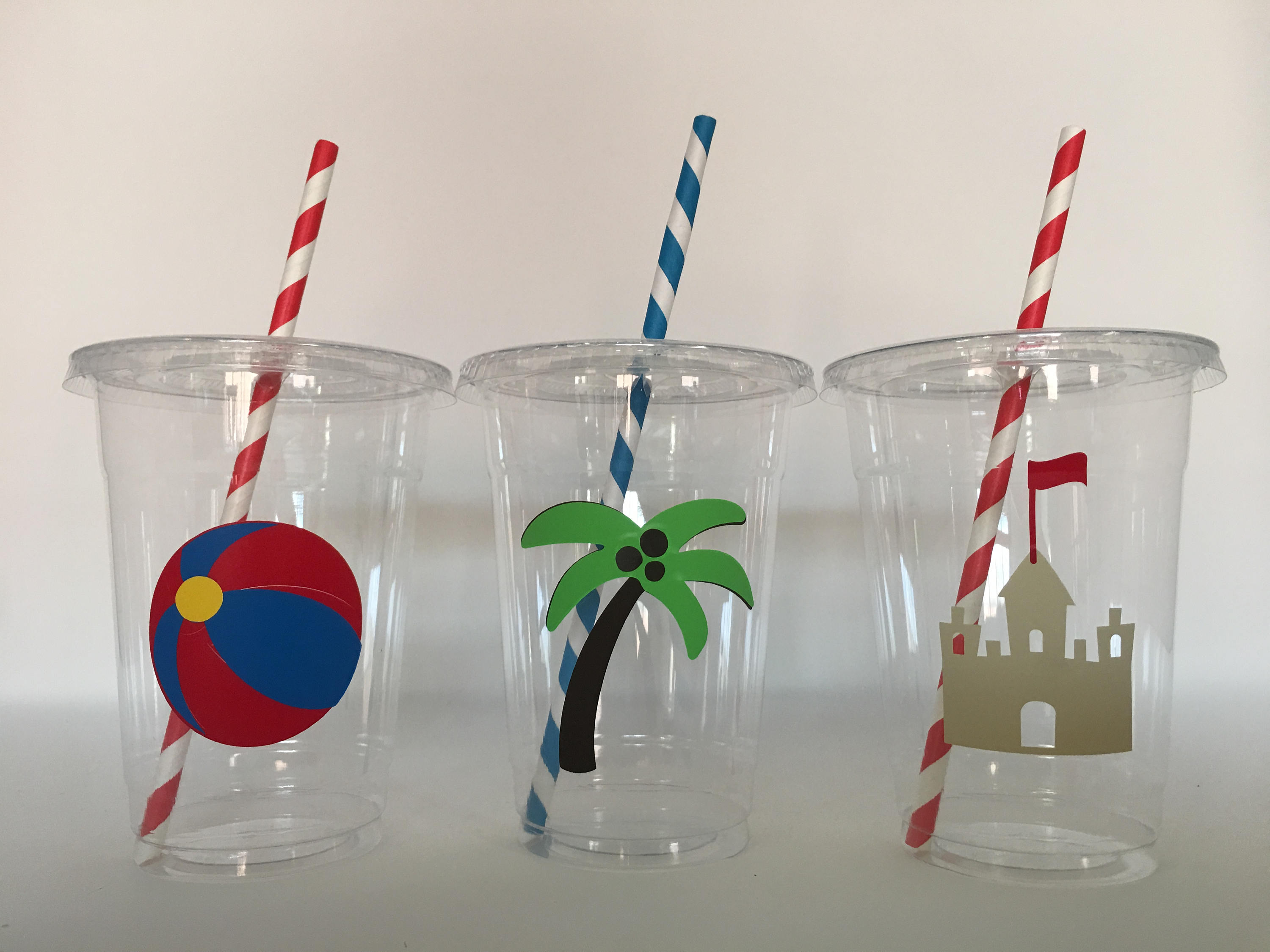Beach Party Cups, Beach Birthday Party Cups, Beach Baby Shower Cups ...