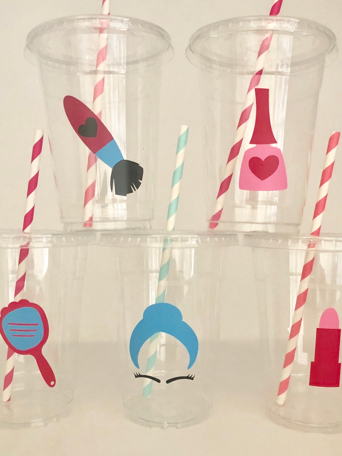 Spa Party Cups Spa Birthday Party Spa Party Spa Birthday - Etsy