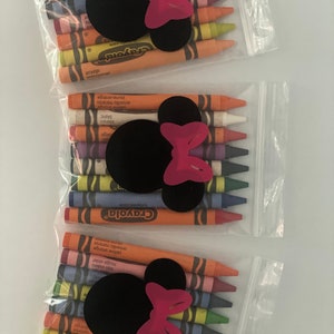 Minnie Mouse Party Favors, Minnie Mouse Crayon Set, Minnie Mouse ...