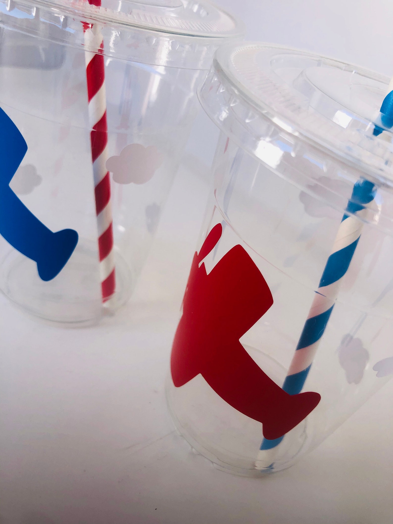 Airplane Party Cups First Flight Airplane Birthday Cups - Etsy