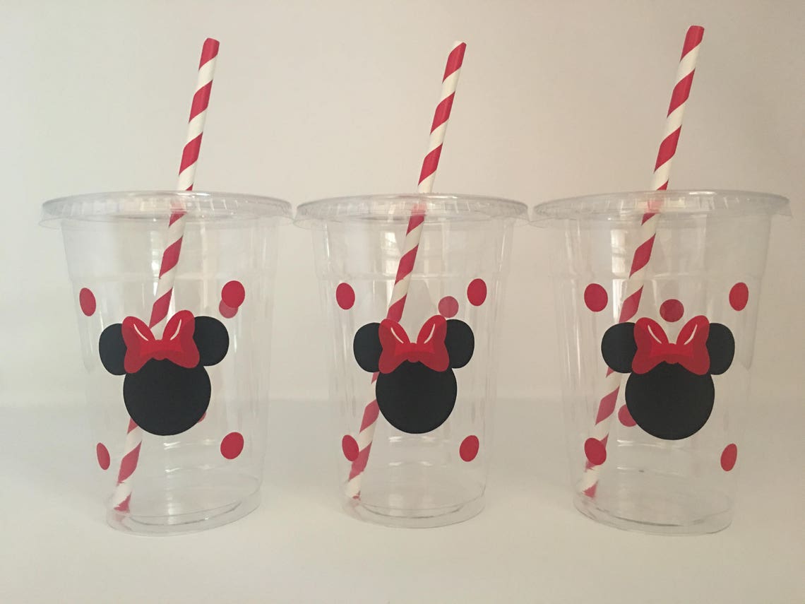 Minnie Mouse Party Cups Minnie Mouse Birthday Cups Minnie - Etsy