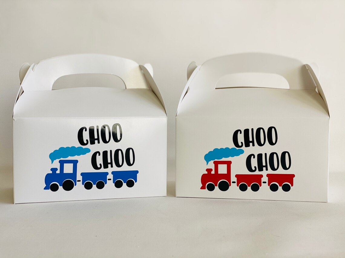 Train Party Favor Boxes, Train Party Favors, Train Birthday Party ...