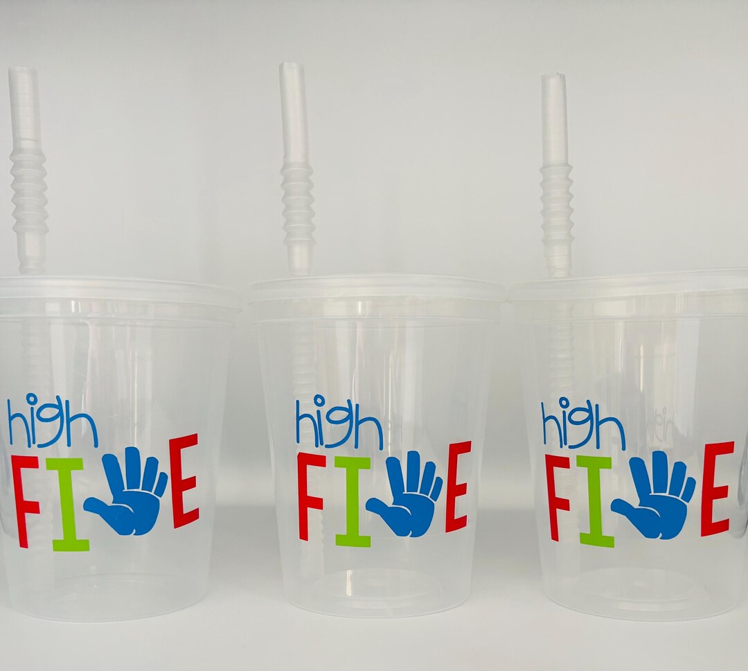 High Five Party Cups, 5th Birthday Party, High Five Birthday Party ...