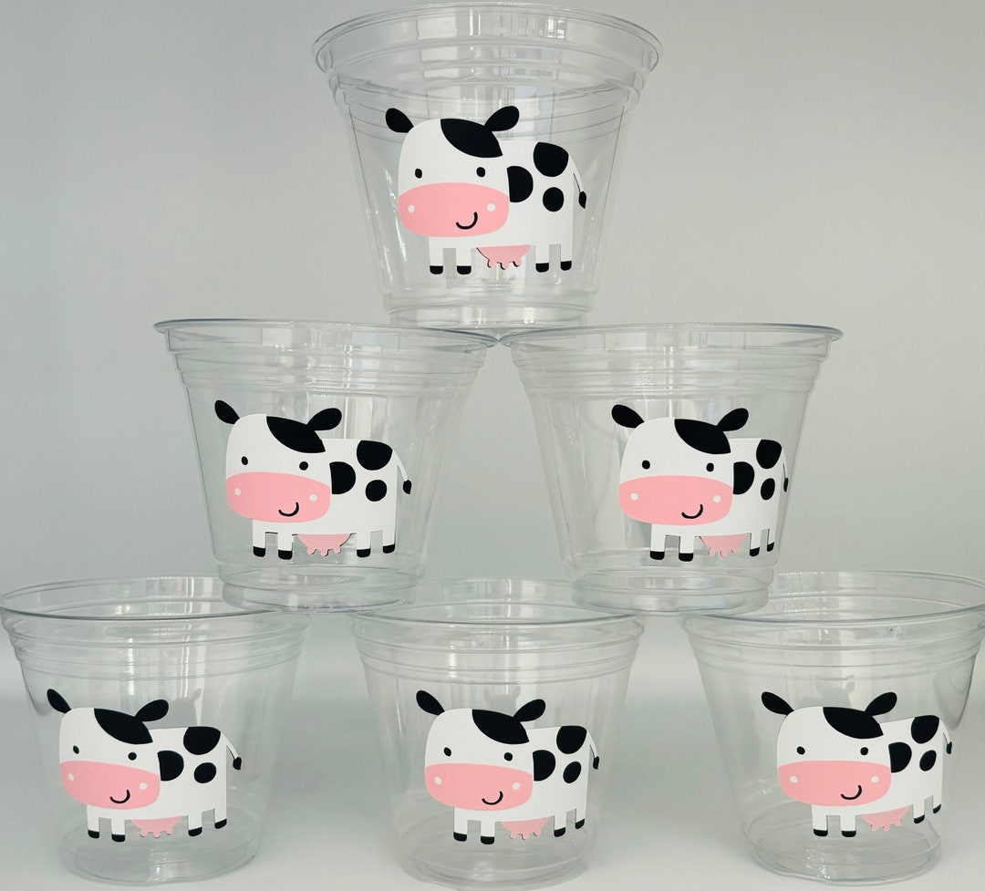 Cow Party Cups, Cow Birthday Party, Cow Party Supplies, Farm Party Cups ...