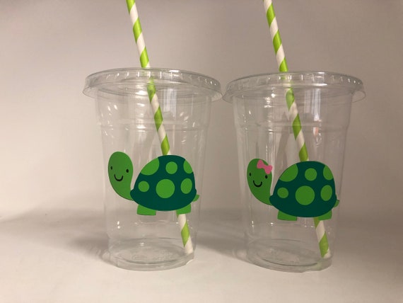 Turtle Party Cups Turtle Birthday Party Turtle Baby Showr | Etsy