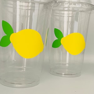 Lemon Party Cups, Lemon Birthday Party Cups, Lemon Party Favors, Lemon ...