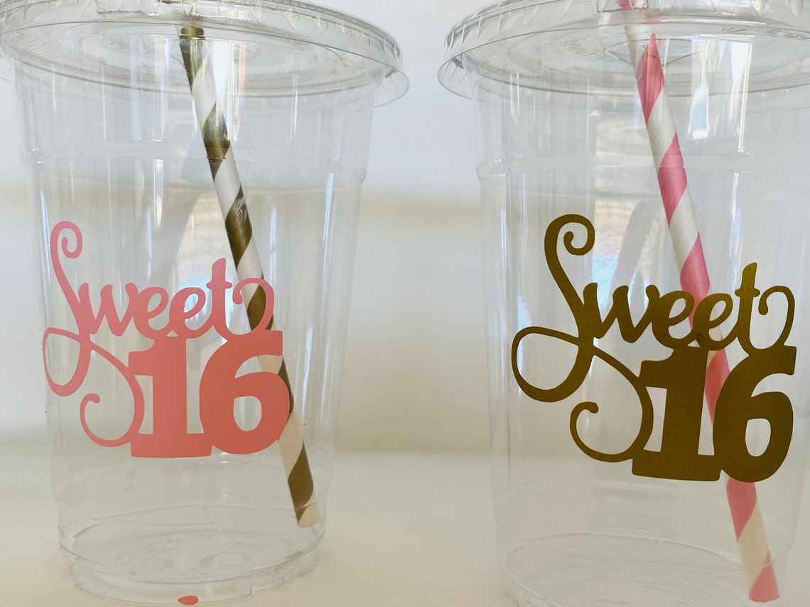 Sweet Sixteen Party Cups Sweet 16 Party Cups Sweet Sixteen - Etsy