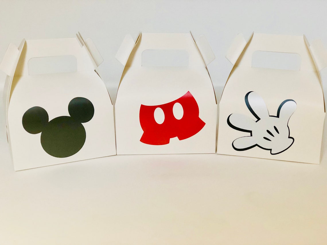 Mickey Party Favor Boxes Mickey Party Favors Mickey Birthday - Etsy