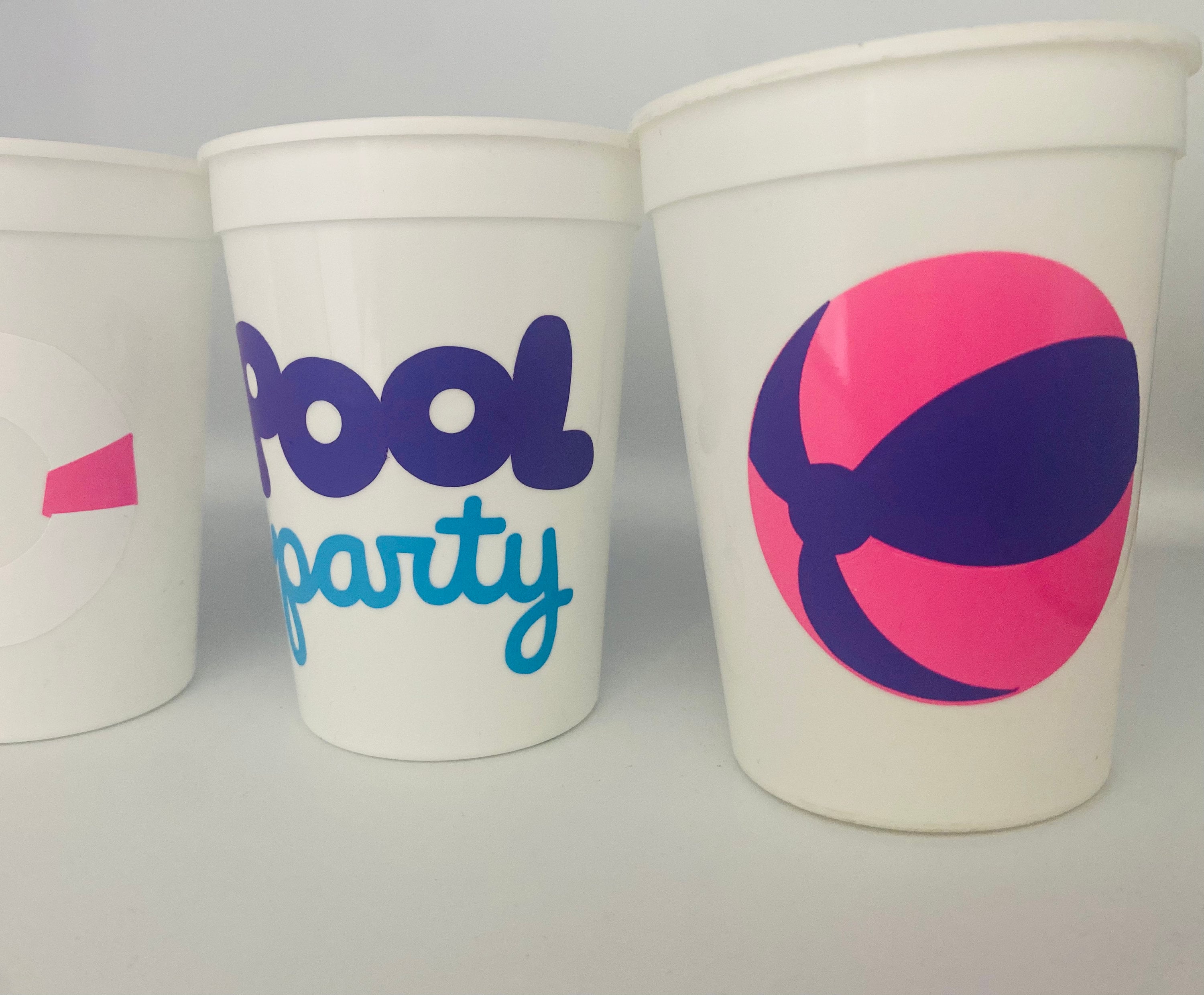 Pool Party Cups, Swimming Party Cups, Summer Party Cups, Pool Birthday ...