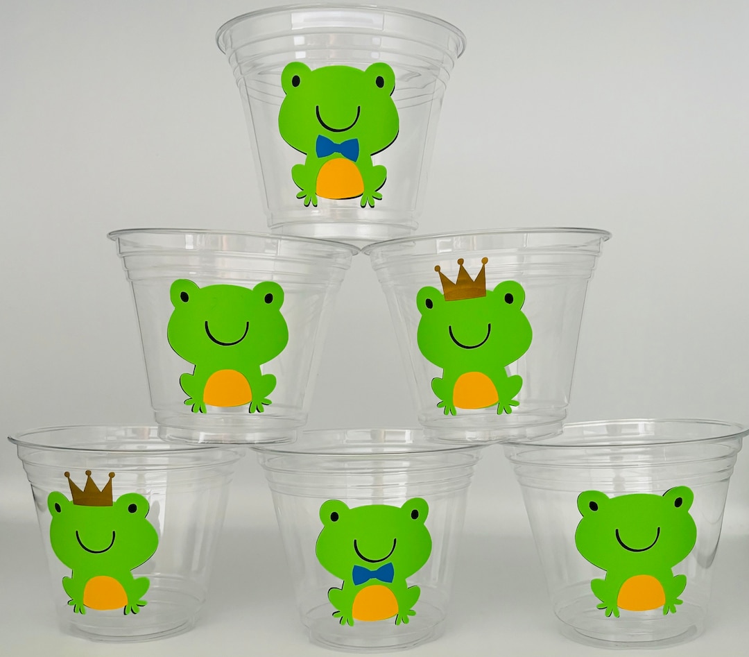 Frog Party Cups, Frog Birthday Party Cups, Frog Party Favor Cups, Royal ...