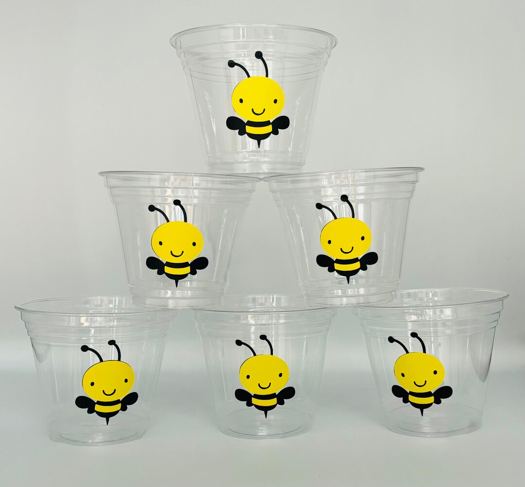 Bee Party Cups, Bumblebee Party Cups, Bee Baby Shower, Bee Birthday ...