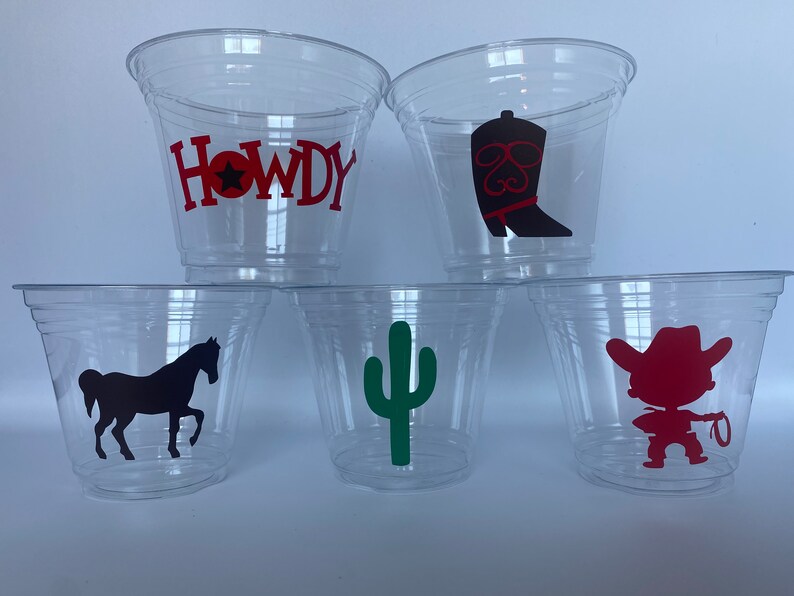 Cowboy Party Cups Western Birthday Horse Party. Cowboy Party - Etsy