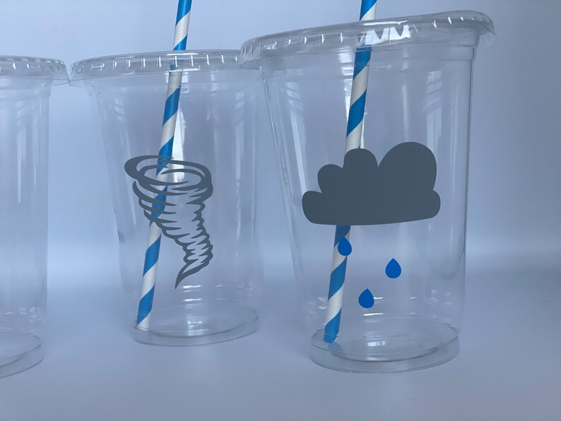 Tornado Party Cups Weather Birthday Party Thunder Lighting - Etsy