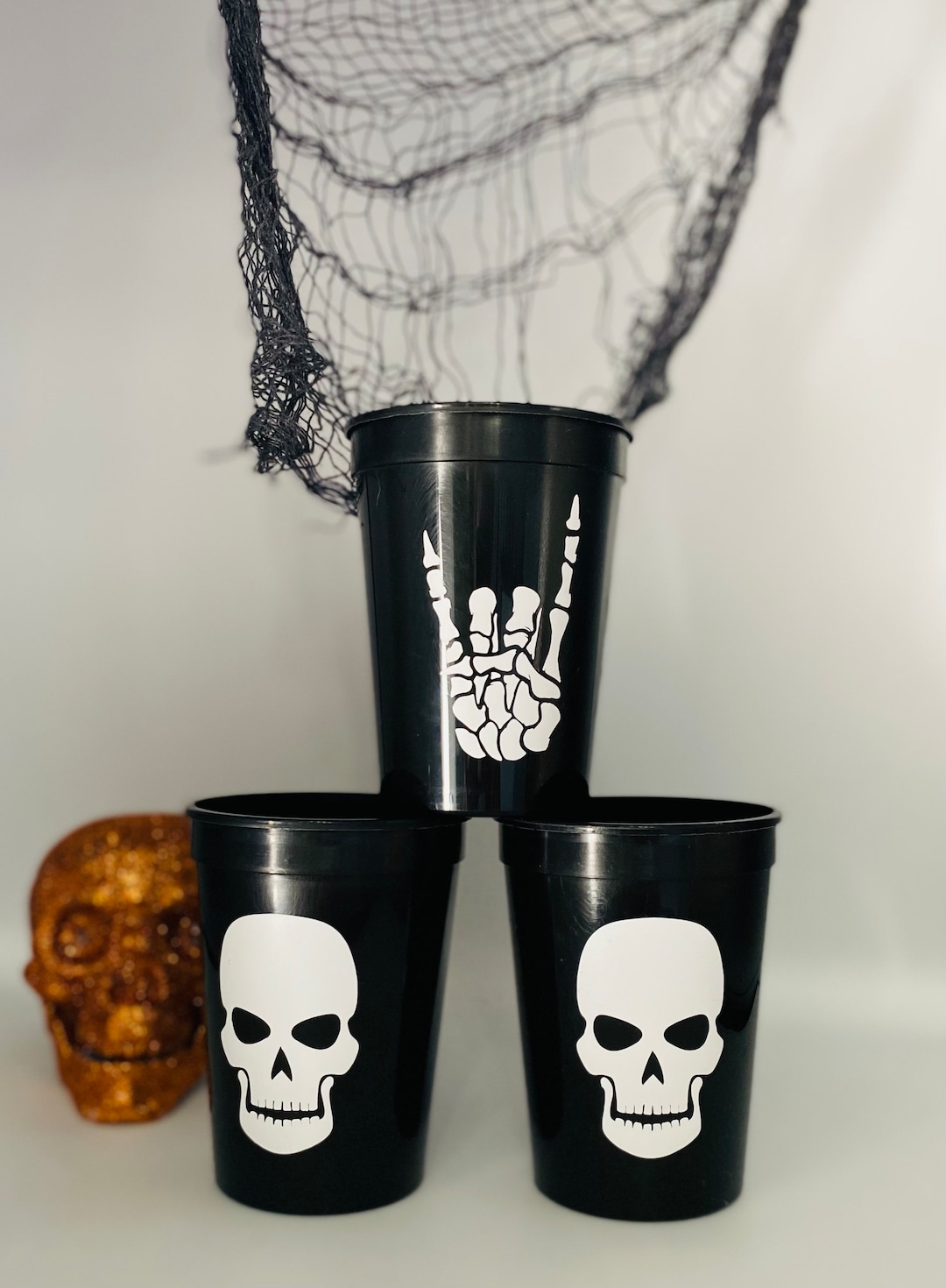 Skull Party Cups, Halloween Party Cups, Rock On, Adult Halloween Paryt ...