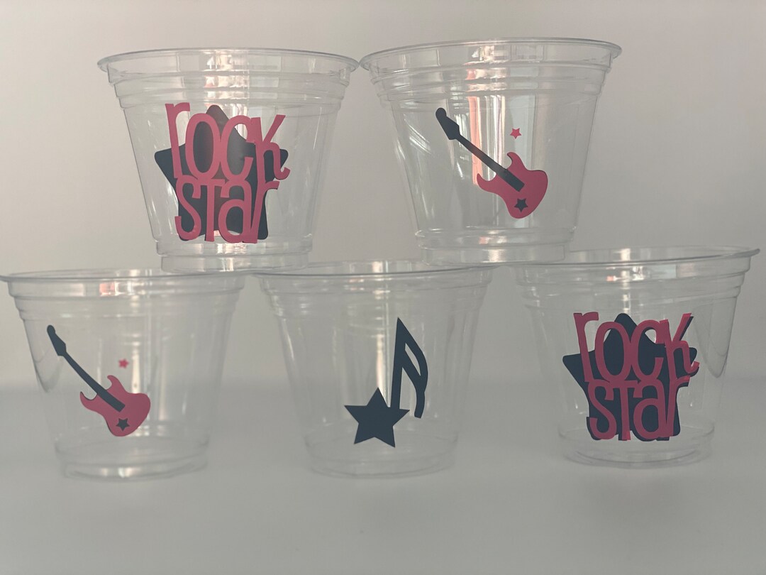 Rock Star Party Cups, Rockstar Party Cups, Rock Star Party Favors ...