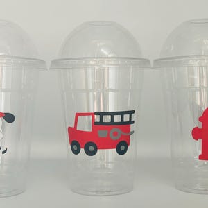 Fireman Party Cups, Fireman Birthday Party Cups, Firetruck Party Cups ...