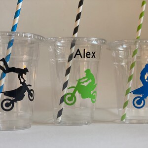 Dirt Bike Party Cups, Motorcycle Party Cups, Motorcycle Birthday Party ...