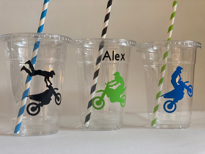 Dirt Bike Party Cups Motorcycle Party Cups Motorcycle - Etsy