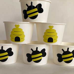 Bee Party Snack Cups, Bee Birthday Snack Cups, Bumbleebee Party, Bee ...