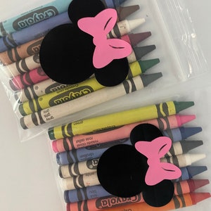 Minnie Mouse Party Favors, Minnie Mouse Crayon Set, Minnie Mouse ...