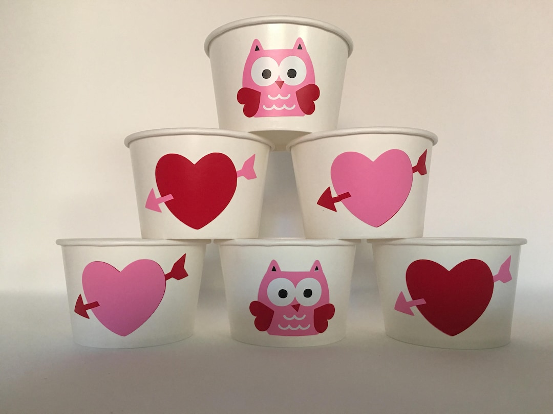 Valentine Party Snack Cups, Valentine Birthday Party Snack Cups ...