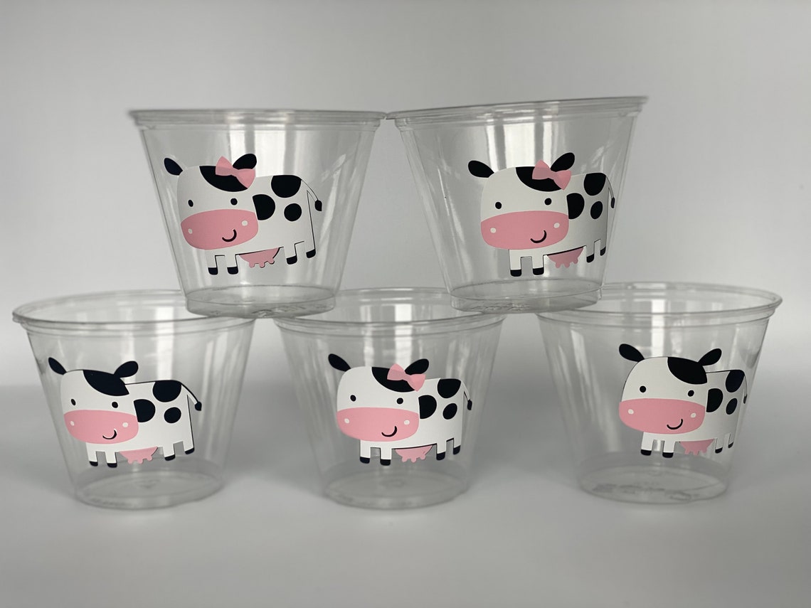 Cow Party Cups Cow Birthday Party Cow Party Supplies Farm - Etsy