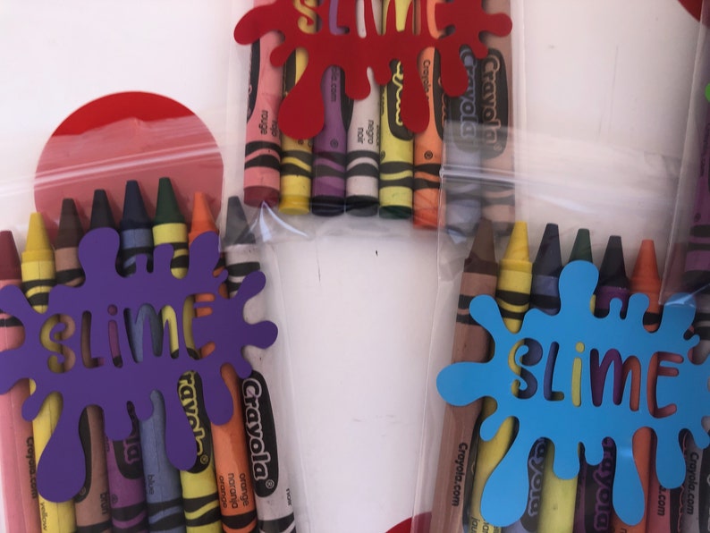 Slime Party Crayons, Slime Birthday Party Favors, Slime Party Favors ...