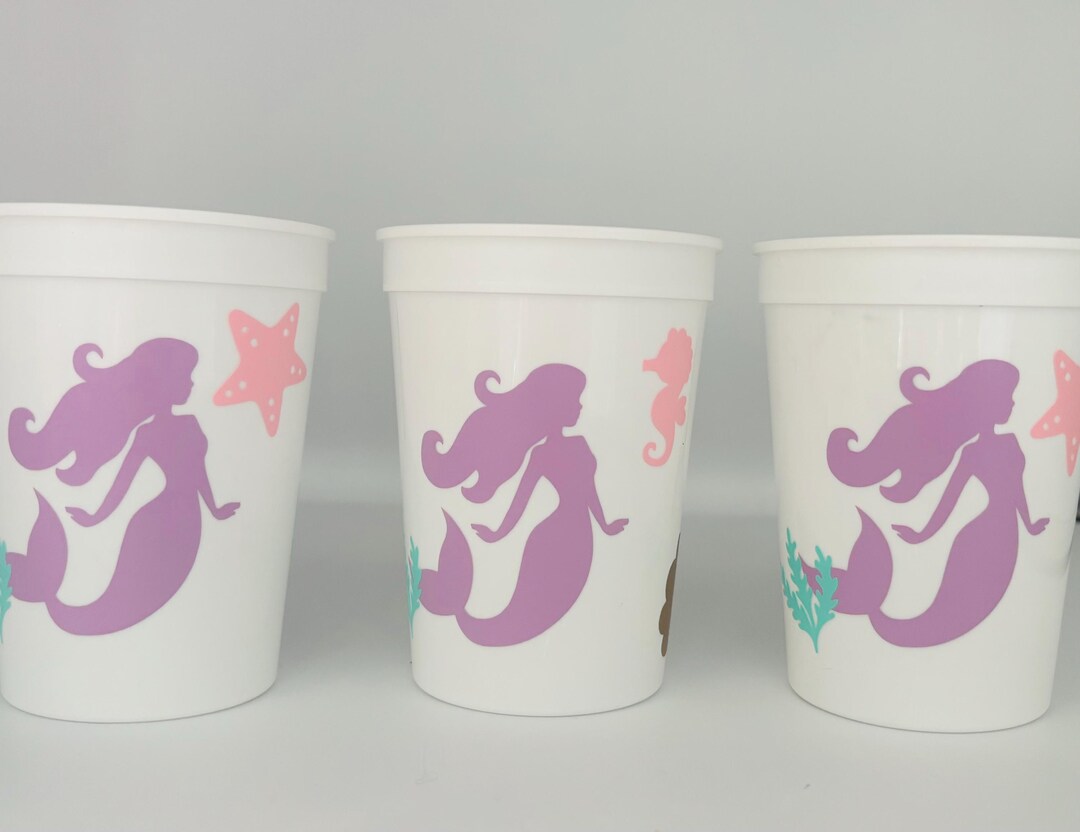 Mermaid Party Cups, Mermaid Birthday Party Cups, Mermaid Baby Shower ...