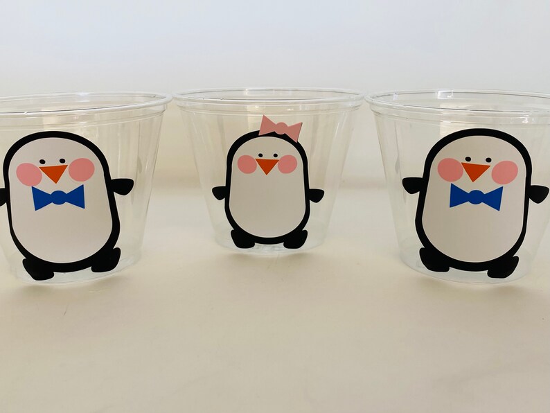 Penguin Party Cups Penguin Birthday Party Cups Penguin Party - Etsy