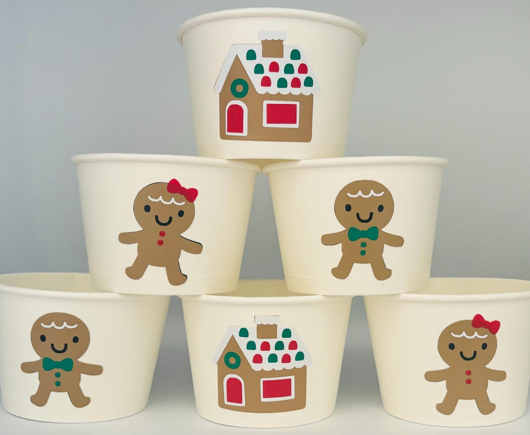 Gingerbread Man Party Cups, Gingerbread Party Cups, Winter Party Cups ...