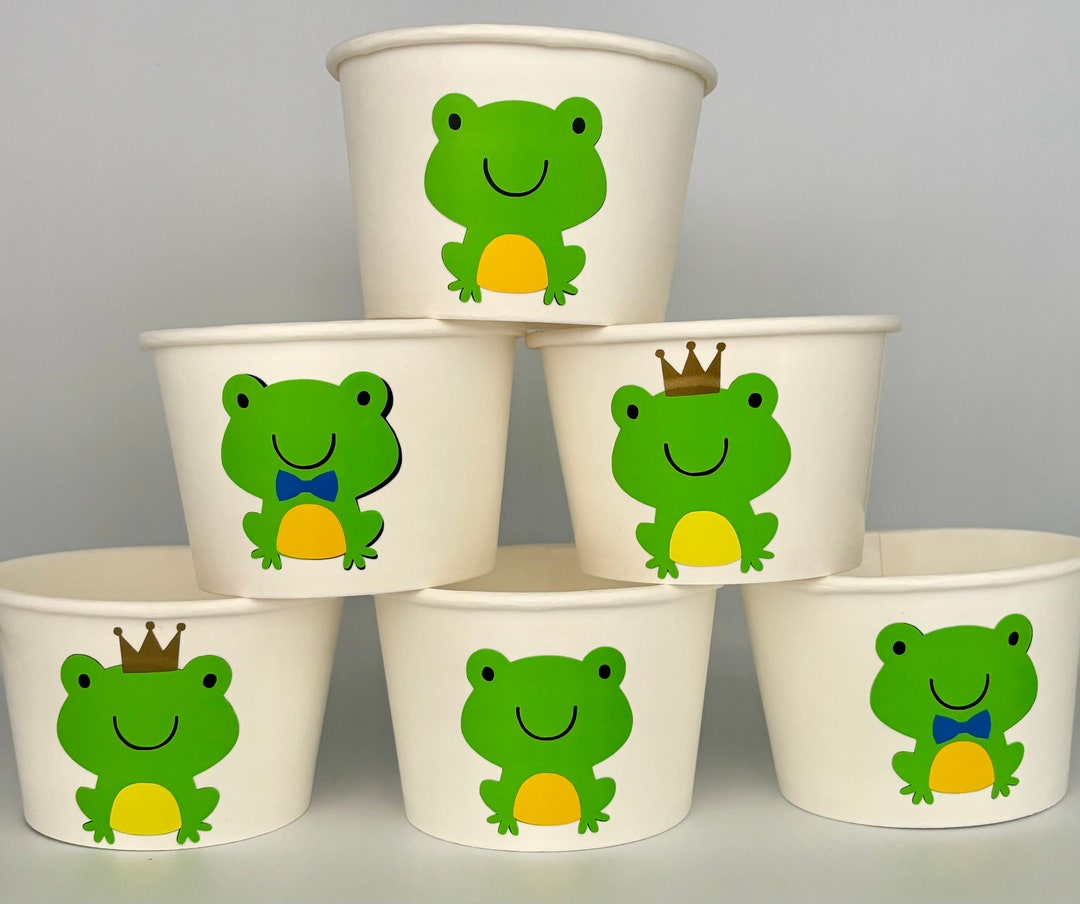 Frog Party Cups, Frog Birthday Party Cups, Frog Party Favor Cups, Royal ...